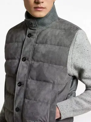 Peserico Quilted Panel-knit Jacket
