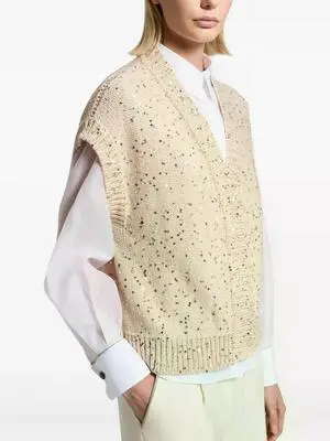 Peserico Sequin-embellished V-neck Cardigan