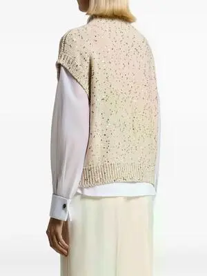 Peserico Sequin-embellished V-neck Cardigan