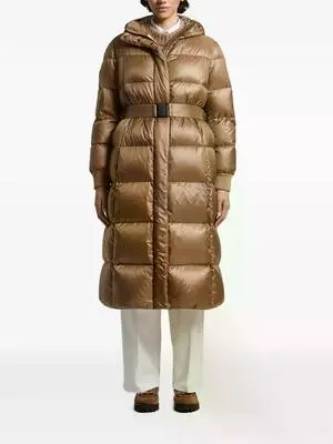 Peserico Belted Hooded Coat - Brown