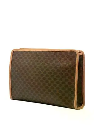 Celine 20th Century Macadam Coated Canvas Clutch Bag