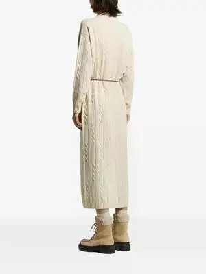 Peserico Cable-knit Belted Maxi Dress