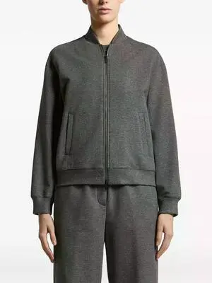 Peserico Marl-effect Zip-up Sweatshirt - Grey