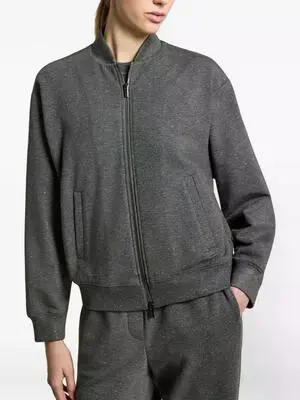 Peserico Marl-effect Zip-up Sweatshirt