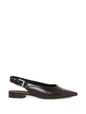 Peserico Pointed-toe Slingback Flat Pumps - Brown