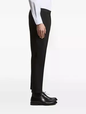 Peserico Pressed-crease Turn-up Trousers - Black