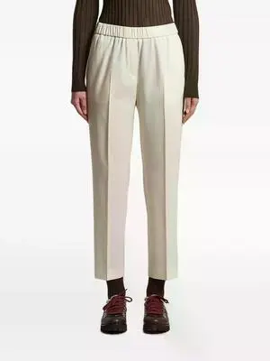 Peserico Elasticated-waistband Cropped Trousers - Neutrals