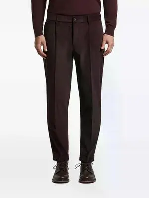 Peserico Pleated Corduroy Trousers - Brown