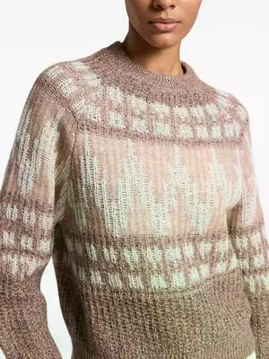 Peserico Fair Isle-knit Raglan-sleeve Sweater