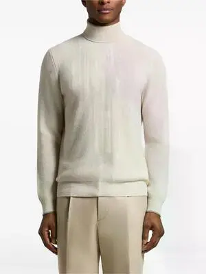 Peserico Ribbed Roll-neck Sweater - Neutrals