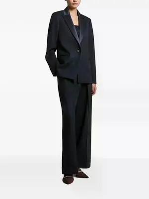 Peserico Satin-lapel Single-breasted Blazer - Blue