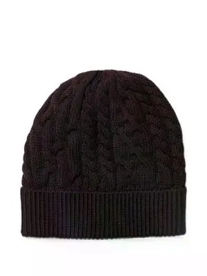 Peserico Cable-knit Beanie Hat - Red