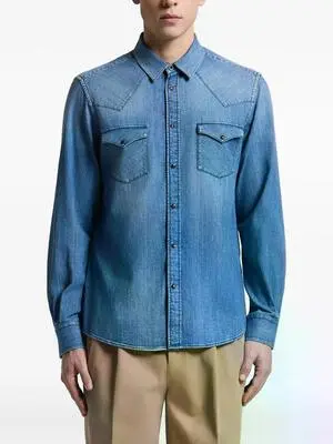 Peserico Western-style Denim Shirt - Blue