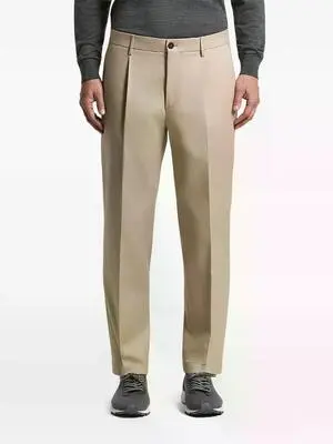 Peserico Pleated-waistband Tailored Trousers - Neutrals