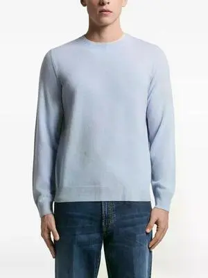 Peserico Crew-neck Ribbed-trim Sweater - Blue