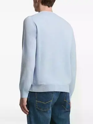 Peserico Crew-neck Ribbed-trim Sweater - Blue