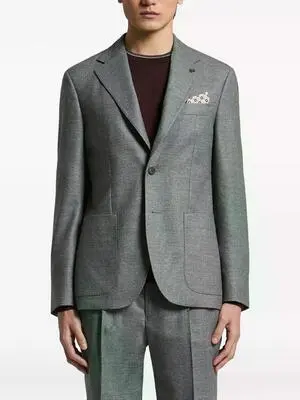 Peserico Single-breasted Notch-lapels Jacket - Grey