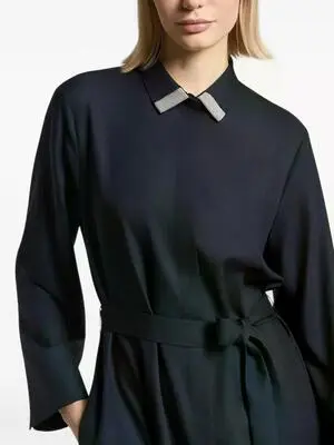 Peserico Embellished-collar Belted Maxi Dress