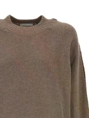 OLIVER LATTUGHI Blanket-stitched Raglan-sleeve Sweater