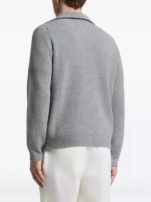 Peserico Ribbed-knit Half-zip Sweater