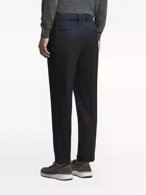 Peserico Pressed-crease Turned-up Trousers - Blue