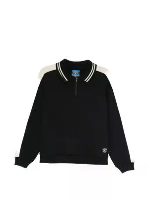 AGNES B. Half-zip Sweatshirt - Black