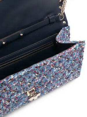 Valentino Garavani Rockstud Spike Tweed Shoulder Bag