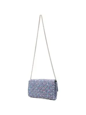 Valentino Garavani Rockstud Spike Tweed Shoulder Bag