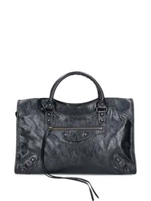 Balenciaga Le City Medium Leather Handbag - Multicolor