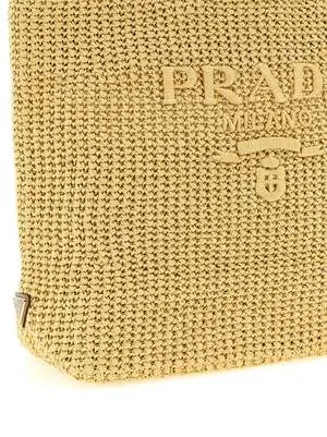 Prada Crochet Raffia Shopping Bag