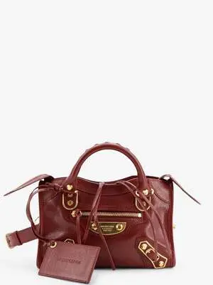 Balenciaga Le City Uptown Mini Leather Handbag - Red