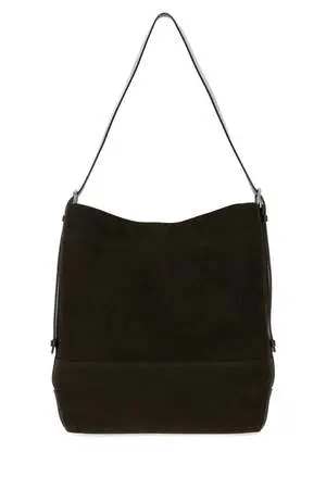 LEMAIRE Dark Suede Shopping Bag - Brown