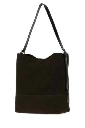 LEMAIRE Dark Suede Shopping Bag