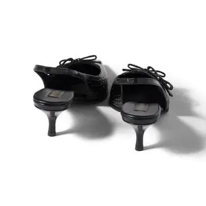 Miu Miu Croco-print Leather Slingback Pumps