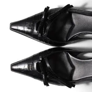 Miu Miu Croco-print Leather Slingback Pumps