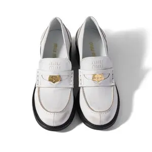 Miu Miu Decò Calf Leather Loafers