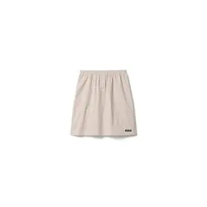 Miu Miu Stretch Poplin Skirt - Limestone