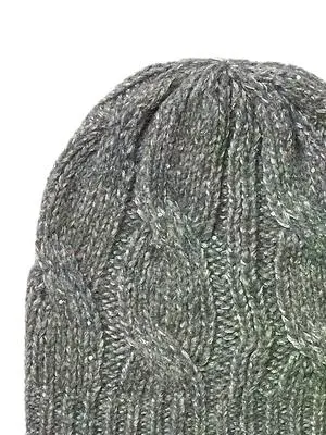 Peserico Cable-knit Sequin-embellished Beanie Hat