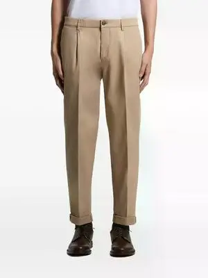 Peserico Pleated Turn-up Trousers - Neutrals