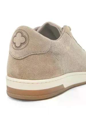 Peserico Suede-panelled Knitted Sneakers