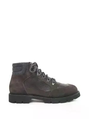 Peserico Panelled Lace-up Boots - Brown