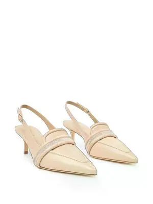 Peserico Embellished Pointed-toe Kitten-heel Pumps