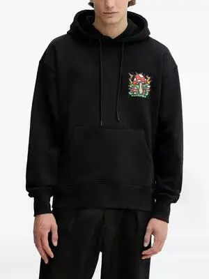 MSGM Mushroom-patch Hoodie - Black