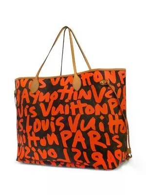 LOUIS VUITTON 2009 Gm Monogram Graffiti Neverfull Tote Bag