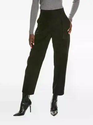 Brunello Cucinelli Pleated Leather Trousers - Black