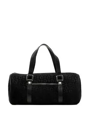 Celine 2000 C Macadam Suede Handbag - Black