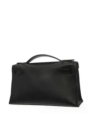 Hermès 2018 Swift Kelly Pochette Tote Bag - Black