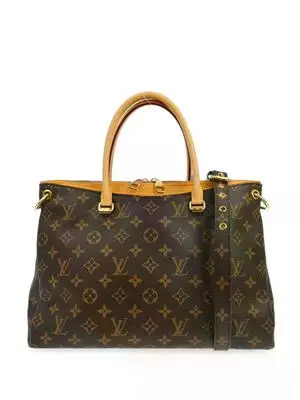 LOUIS VUITTON 2014 Monogram Pallas Tote Bag - Brown