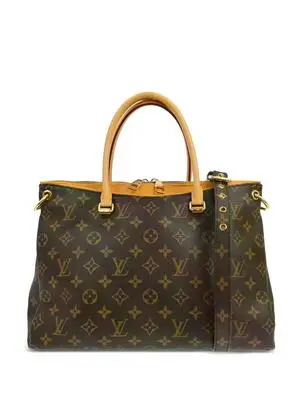 LOUIS VUITTON 2014 Monogram Pallas Tote Bag - Brown