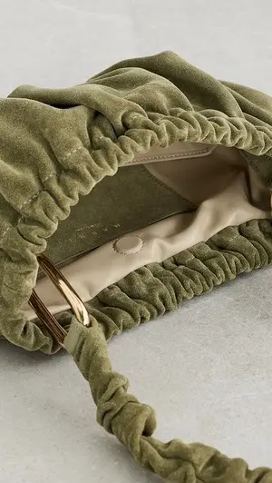 Marni Ruffle Clutch Bag - Thyme